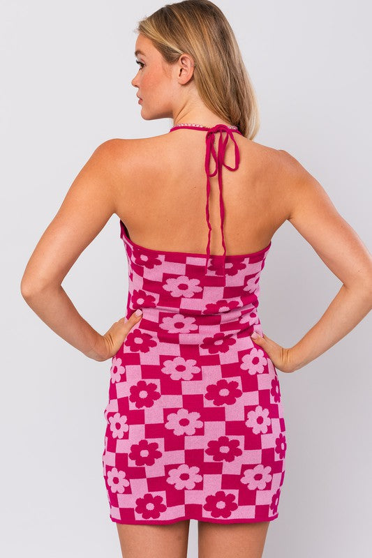 Fuchsia Mini Dress – Honey and Stardust